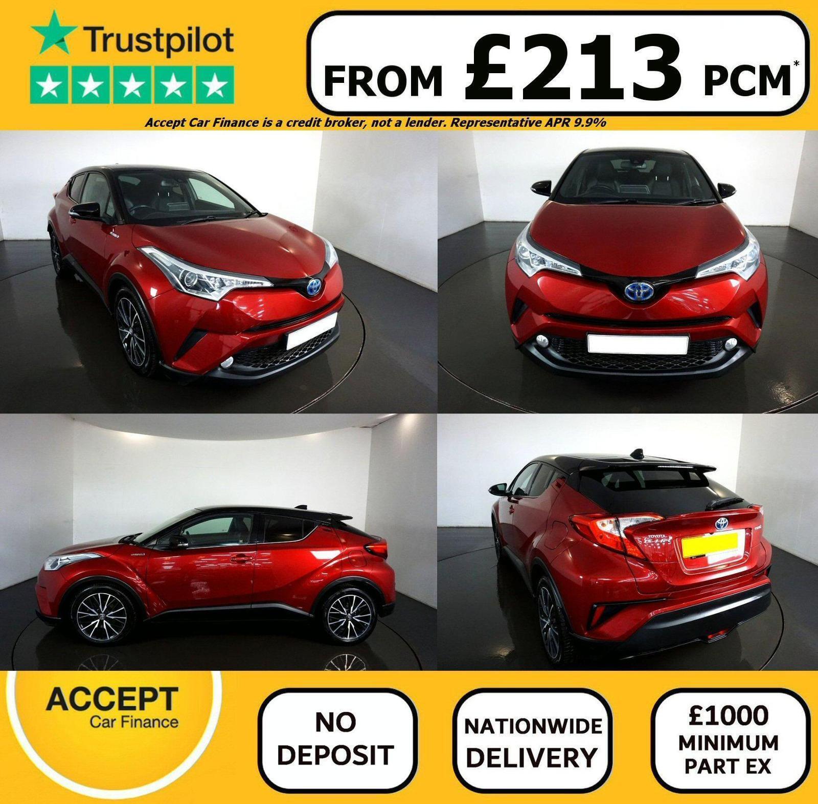 2018 RED TOYOTA C-HR 1.8 HYBRID RED EDITION NAV CVT AUTO CAR FINANCE FR ...